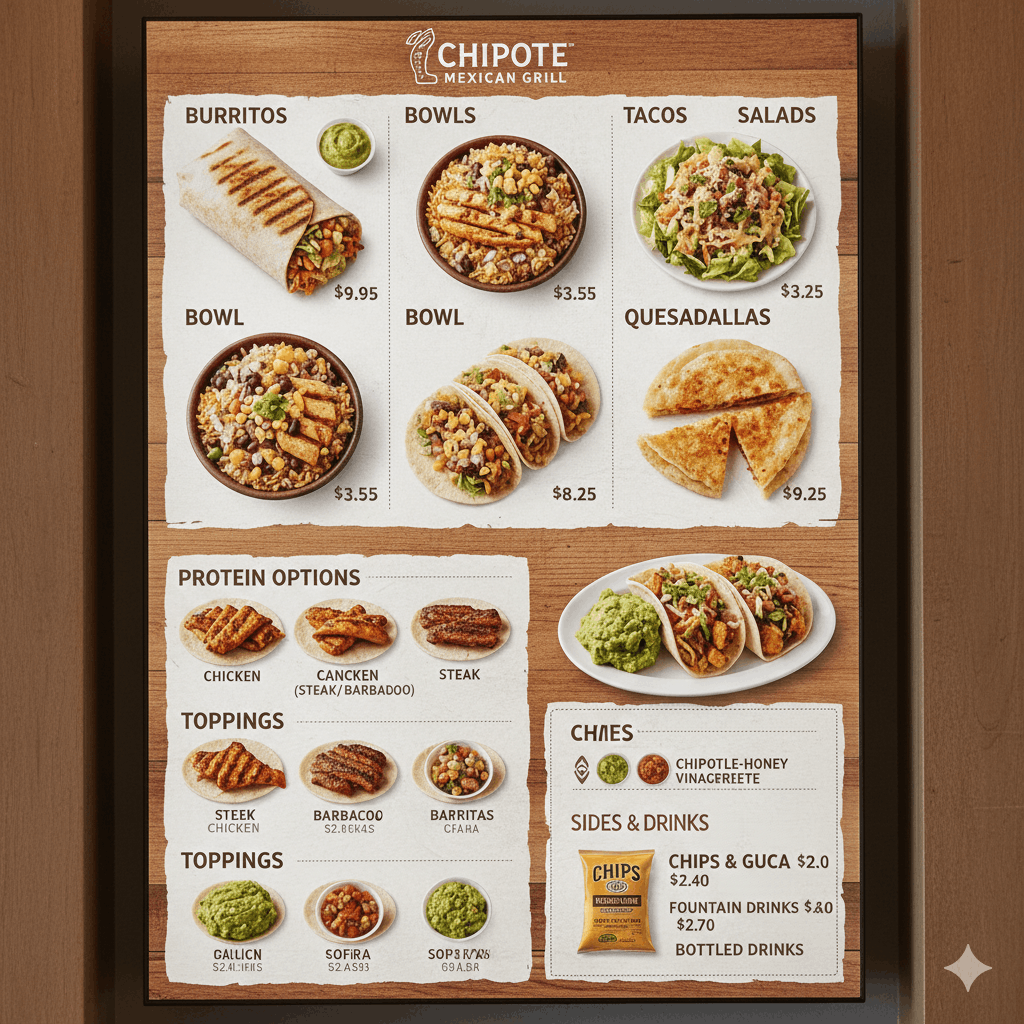 Chipotle Menu With Prices 2026 – Full Guide (Burritos, Bowls, Tacos)